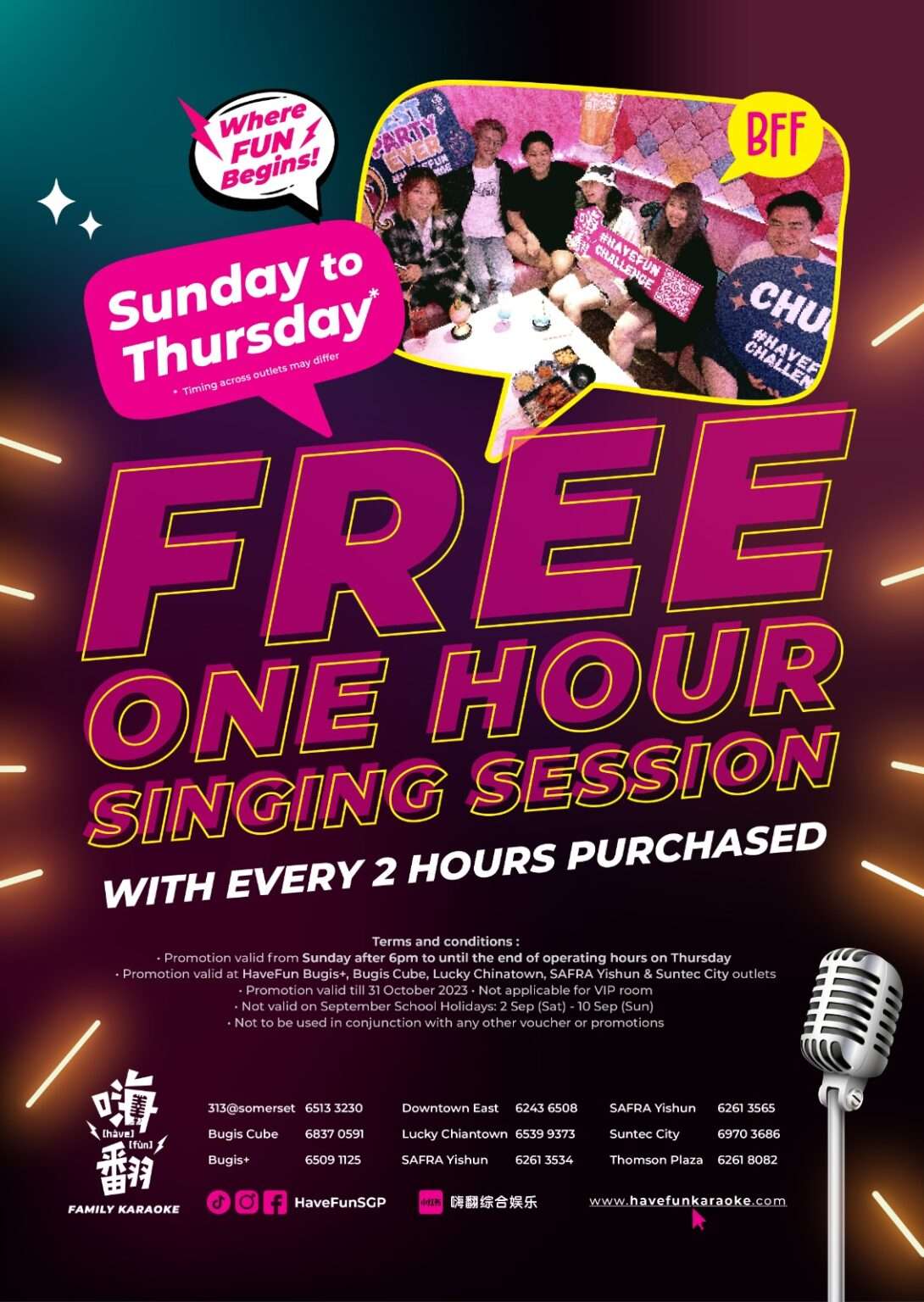 Bugis Cube Rates & Menu - HaveFun Karaoke