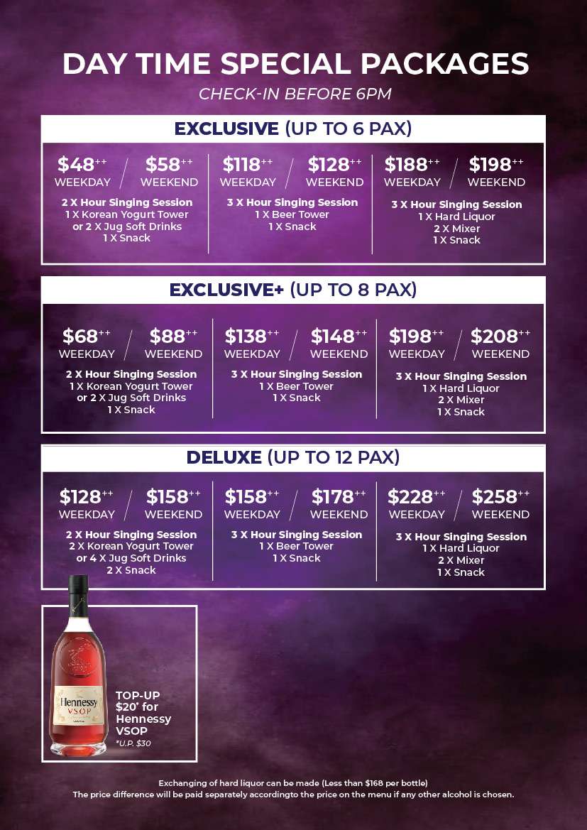 Bugis Cube Rates & Menu - HaveFun Karaoke