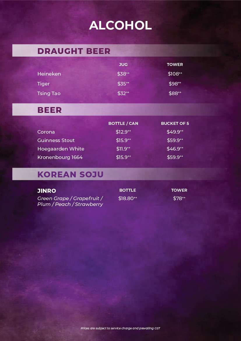 Bugis Cube Rates & Menu - HaveFun Karaoke